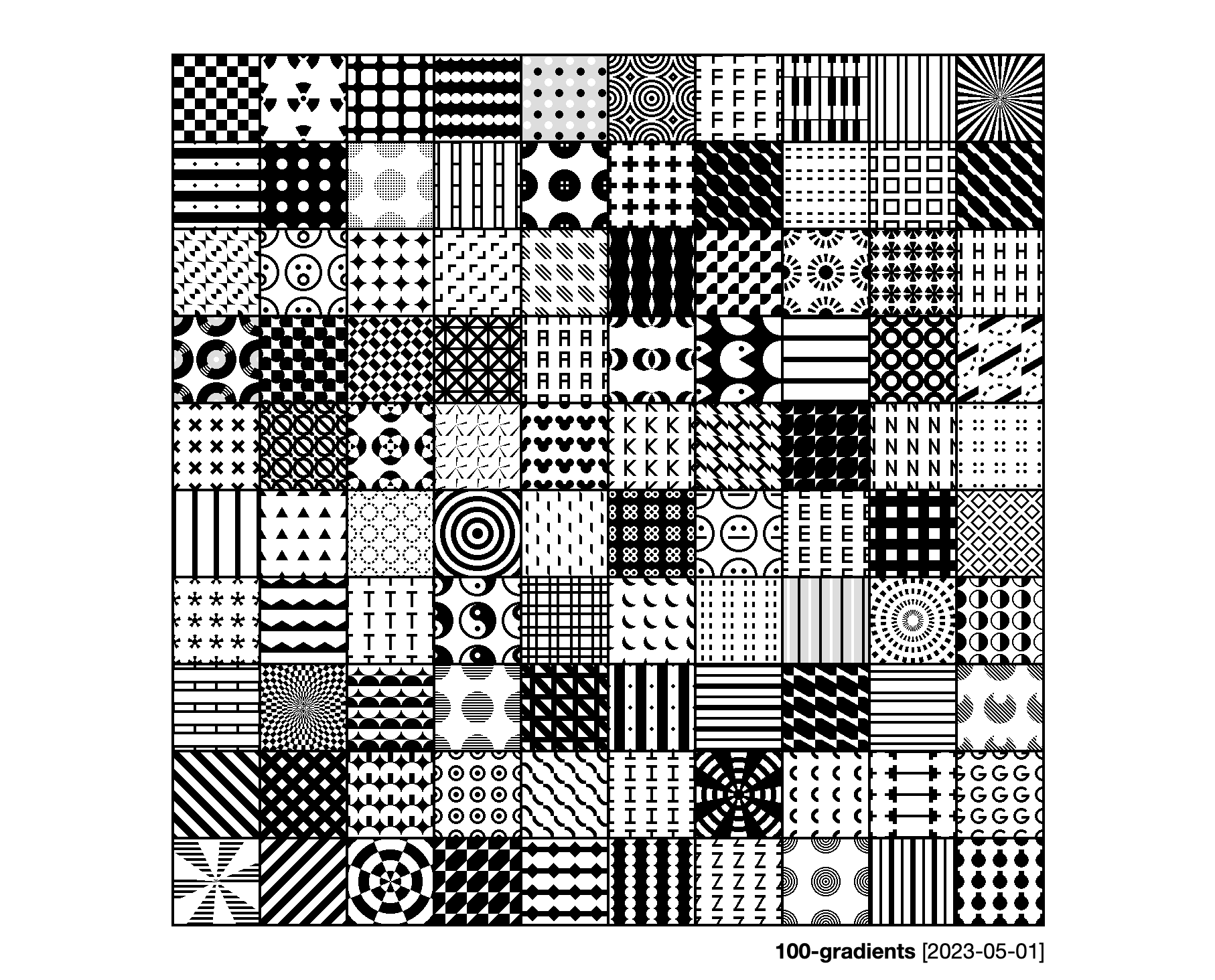 100-gradients | css art